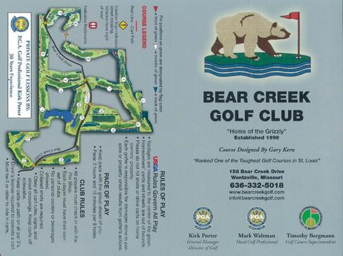 Bear Creek Golf Club - Course Profile | Course Database