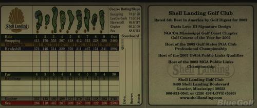Shell Landing Golf Club - Course Profile | Course Database