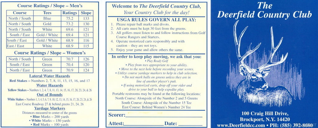 Deerfield CC East/East - Course Profile | Course Database