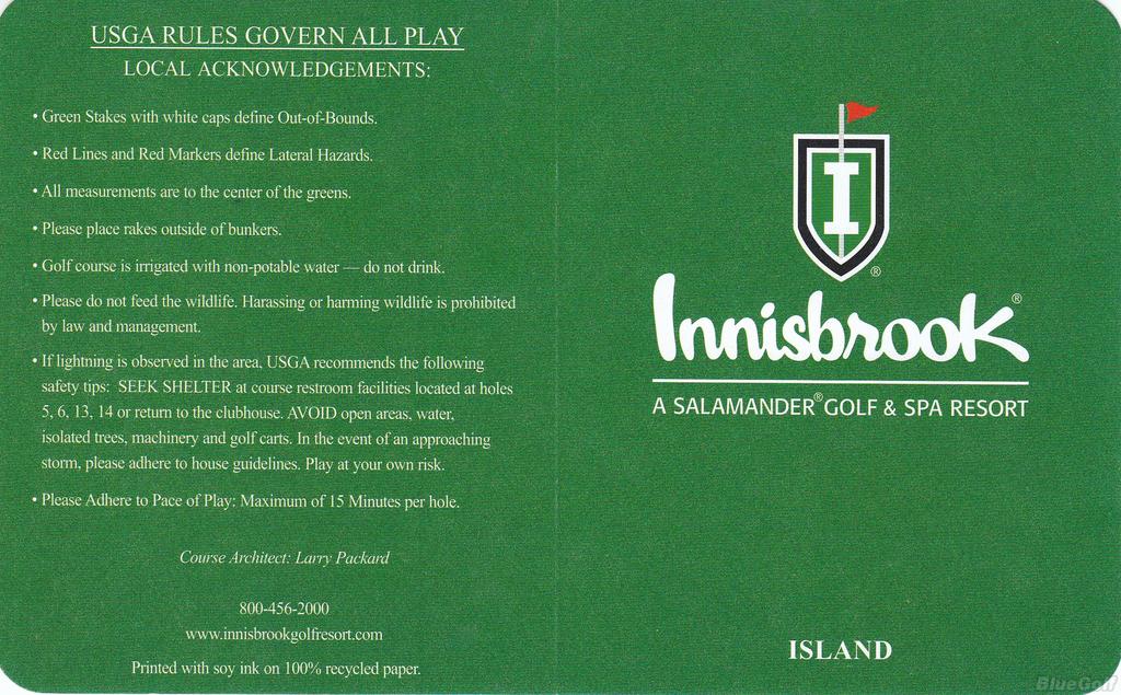 The Innisbrook Resort - Island - Course Profile | Course Database