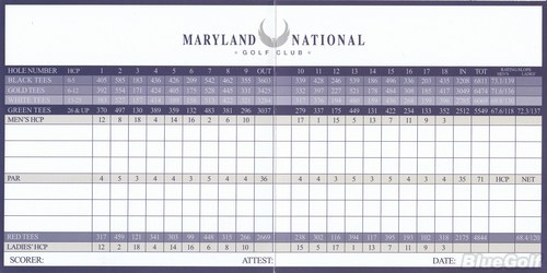 Maryland National Golf Club - Course Profile | Course Database