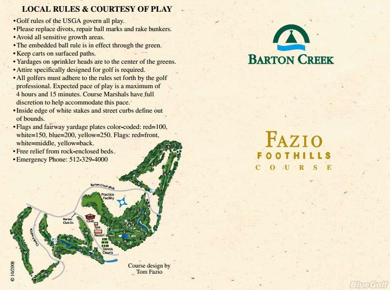 Barton Creek - Fazio Foothills - Course Profile | Course Database