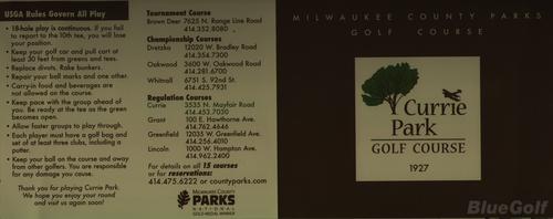 Currie Park Golf Course - Course Profile | Course Database
