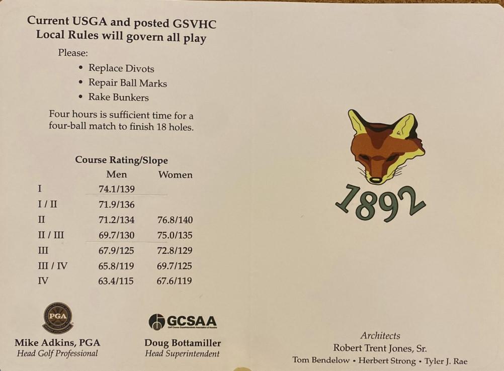 Green Spring Valley Hunt Club - Course Profile | Course Database