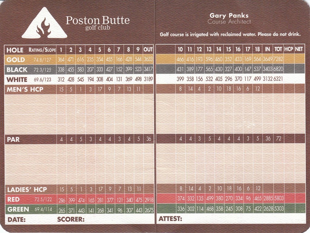 Poston Butte Golf Club - Course Profile | Course Database