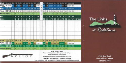 The Links at Redstone - Patriot Course - Course Profile | Course Database