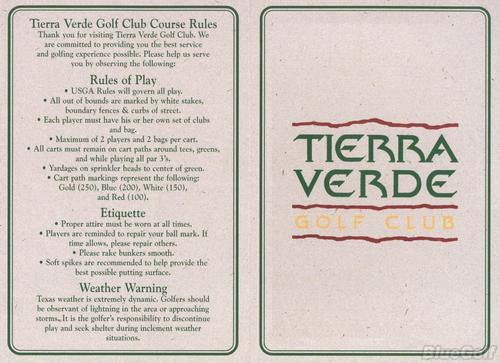 Tierra Verde Golf Club - Course Profile | Course Database