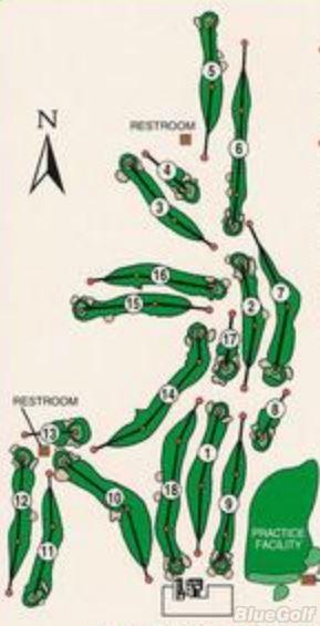 Moccasin Creek Country Club - Layout Map | Course Database