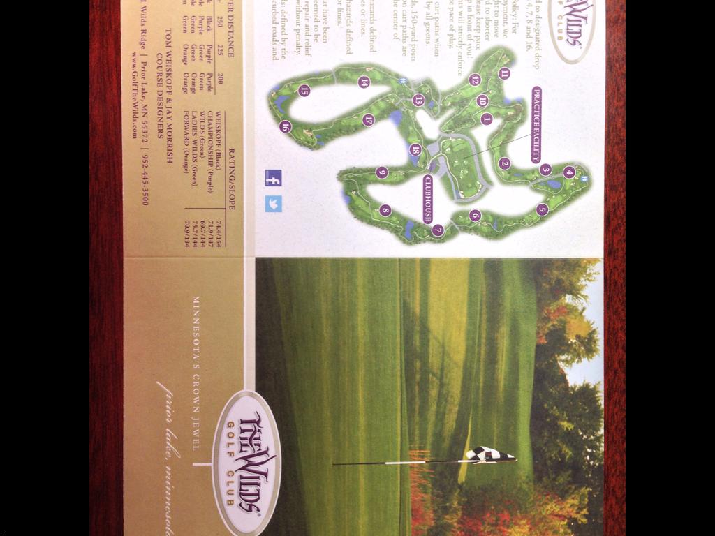 Actual Scorecard for The Wilds Golf Club