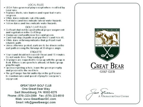 Great Bear Golf Club - Course Profile | Course Database