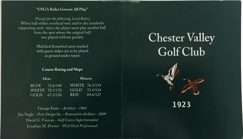 Chester Valley Golf Club - Course Profile | Course Database