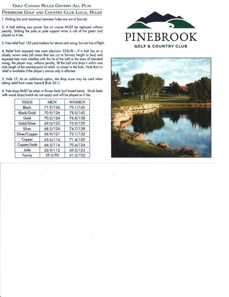 Pinebrook Golf & Country Club - Course Profile | Course Database