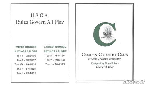 Camden Country Club - Course Profile | Course Database