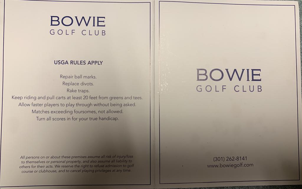 Bowie Golf Club - Course Profile | Course Database
