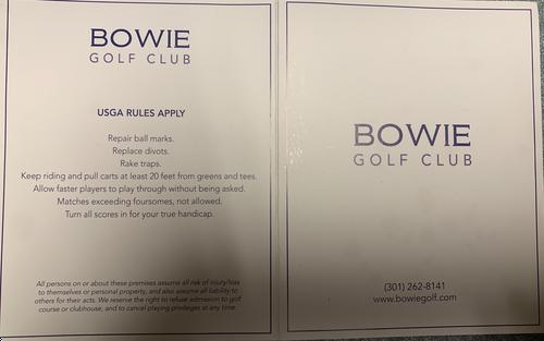 Bowie Golf Club - Course Profile | Course Database