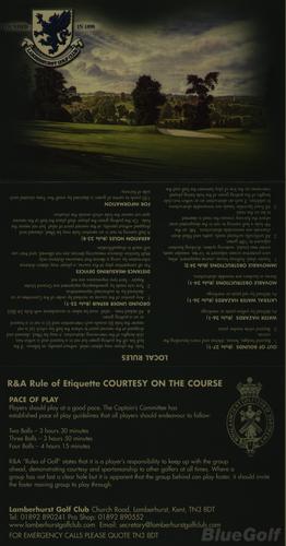 Lamberhurst Golf Club - Course Profile | Course Database