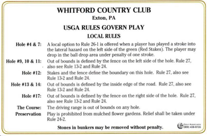 Whitford Country Club - Course Profile | Course Database