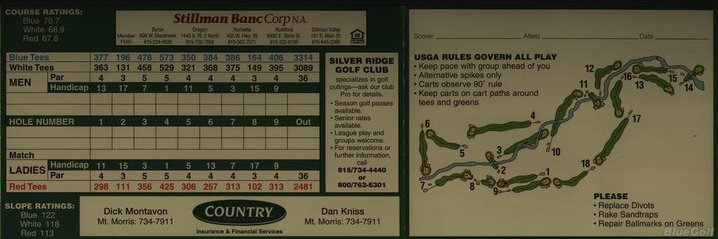 Silver Ridge Golf Course - Course Profile | Course Database