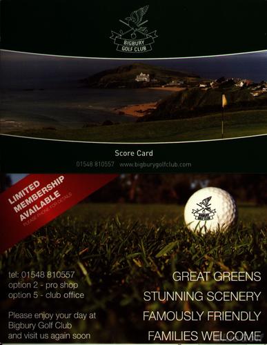 Bigbury Golf Club - Course Profile | Course Database