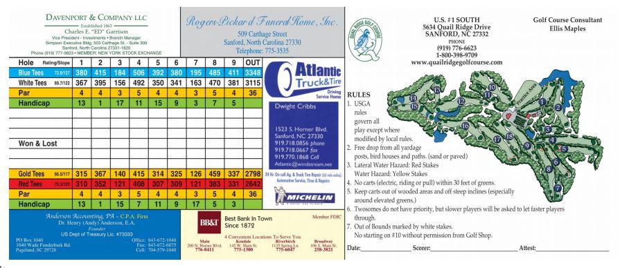 Quail Ridge - Course Profile | Course Database