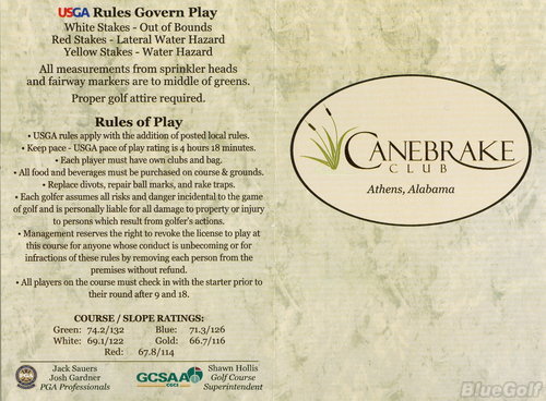 Canebrake Club - Course Profile | Course Database