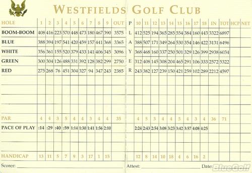 Westfields Golf Club - Course Profile | Course Database