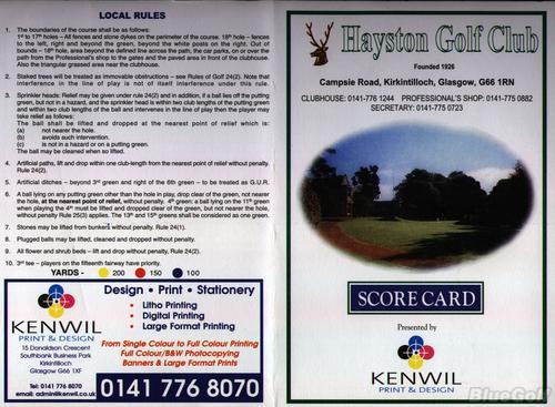 Hayston Golf Club - Course Profile | Course Database