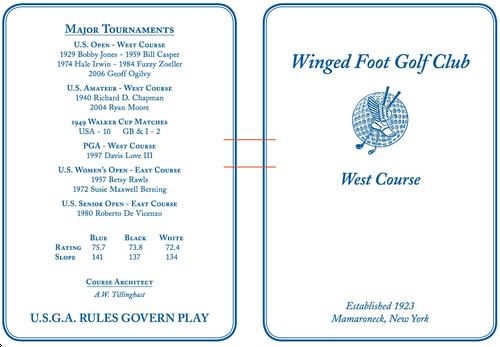 Winged Foot Golf Club - West - Course Profile | Course Database