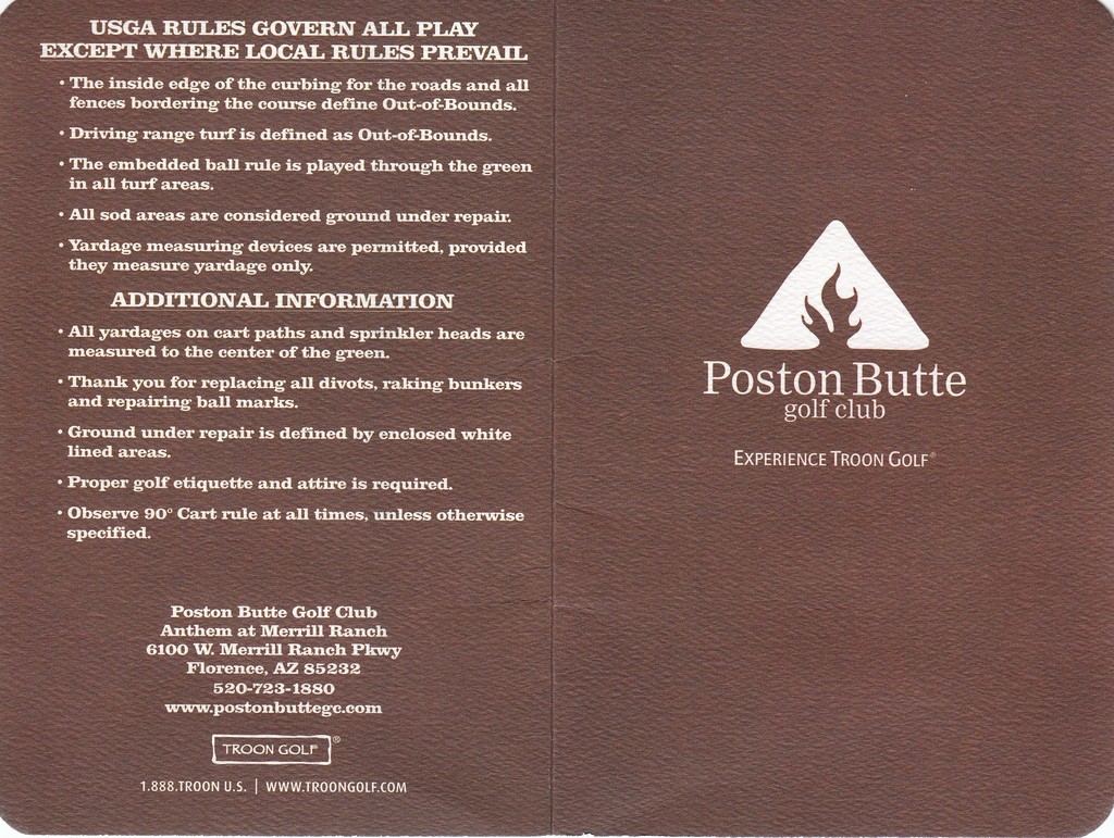 Poston Butte Golf Club - Course Profile | Course Database