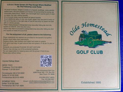 Olde Homestead Golf Club - Course Profile | Course Database