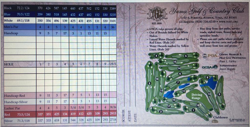 Yuma Golf and Country Club - Course Profile | Course Database