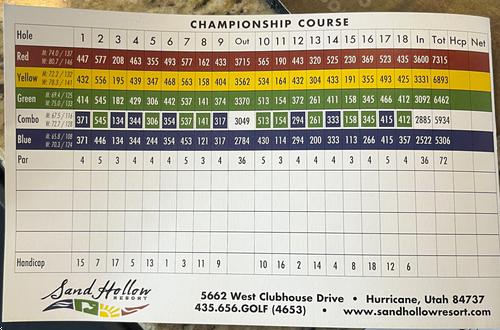 Sand Hollow Golf Resort - Championship Course - Course Profile | Course ...