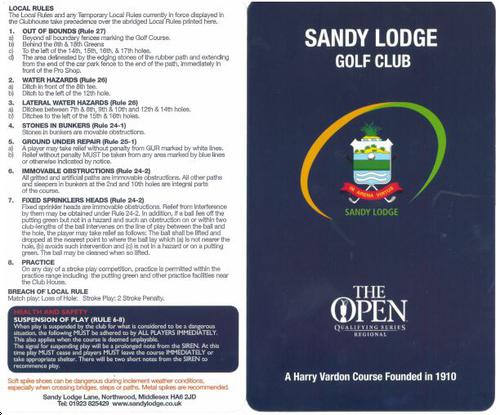 Sandy Lodge Golf Club - Course Profile | Course Database