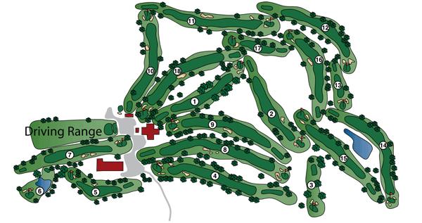 Four Hills Country Club - Layout Map | Course Database