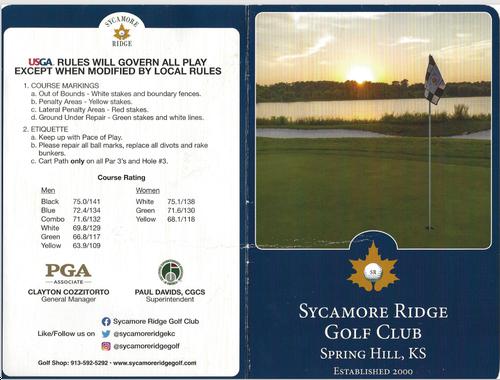 Sycamore Ridge Golf Club - Course Profile | Course Database