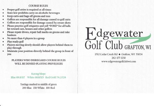 Edgewater Golf Club - Course Profile | Course Database