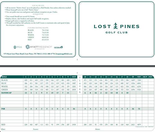 Lost Pines Golf Club - Course Profile | Course Database