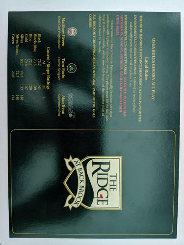 The Ridge at Back Brook - Course Profile | Course Database