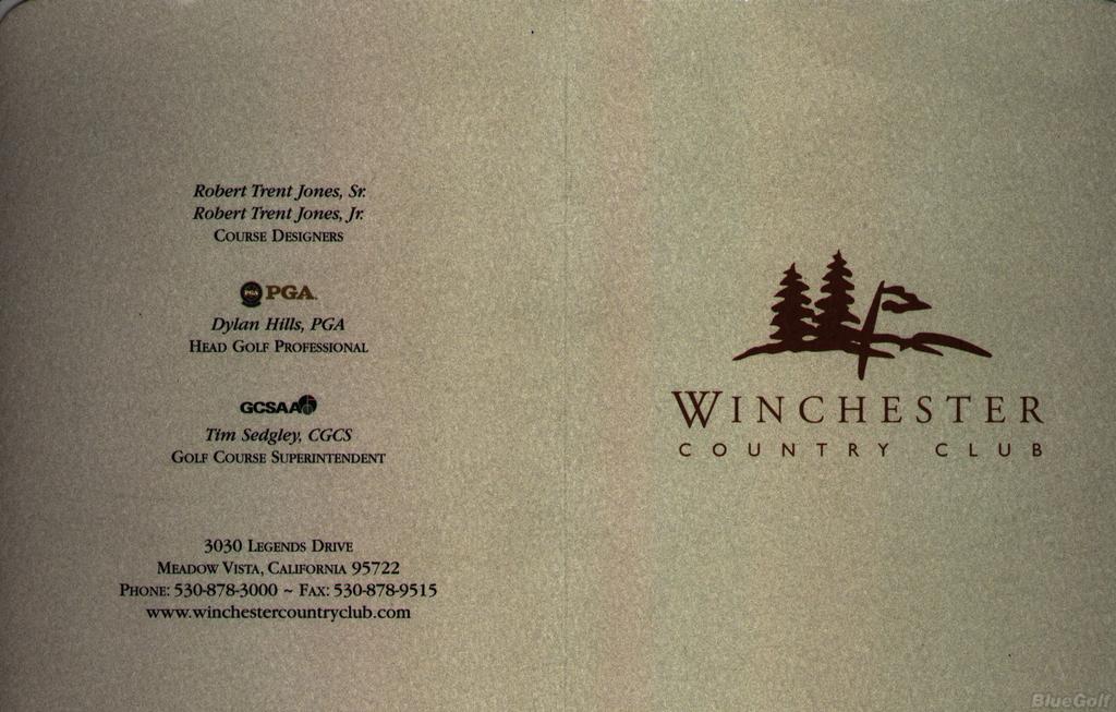 Winchester Country Club - Course Profile | Course Database