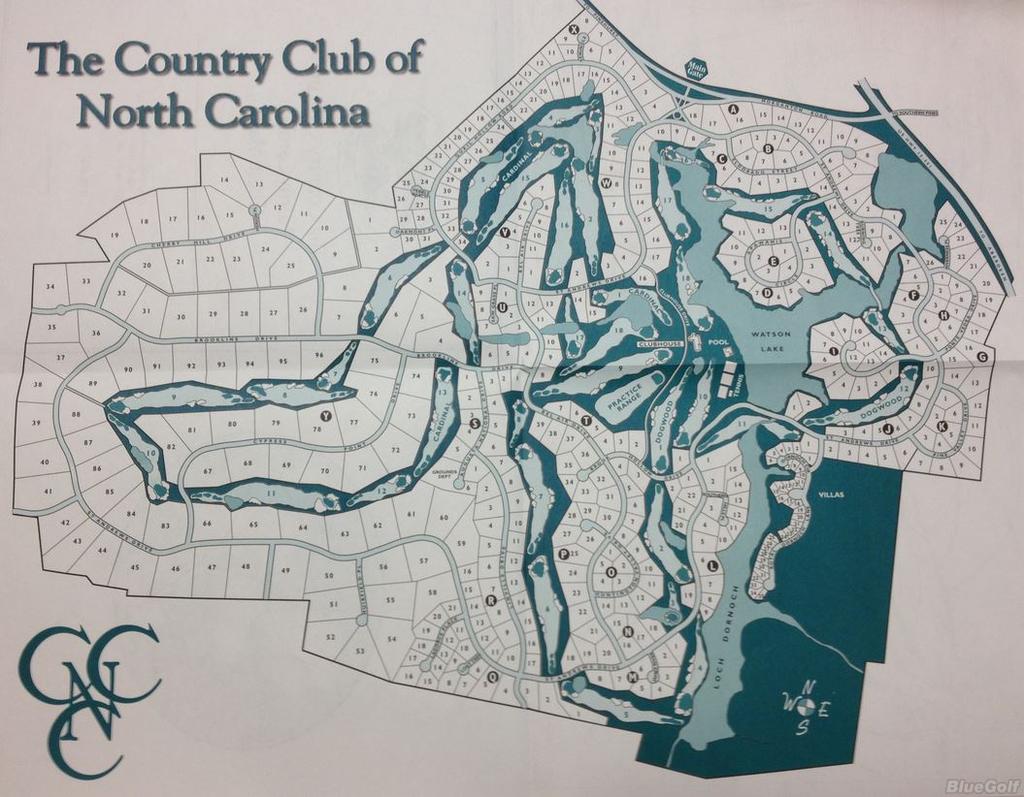 Golf North Carolina Map