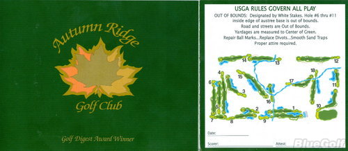 Autumn Ridge Golf Club - Course Profile | Course Database