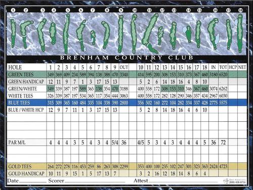 Brenham Country Club - Course Profile | Course Database