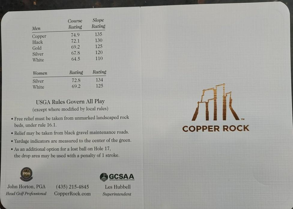 Copper Rock Golf Course - Course Profile | Course Database